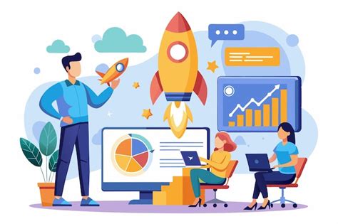 A Data Analyst Presents Rocket Launch Ideas While Colleagues Engage
