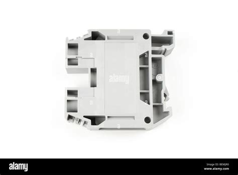 Industrial Terminal Block Clamp Isolated On White Background Stock Photo Alamy