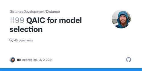 qaic for model selection · issue 99 · distancedevelopment distance