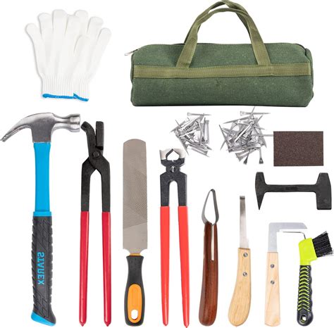 Horses Farrier Hoof Tool Kit 62pcs Professional Horses Hoof Trimmers
