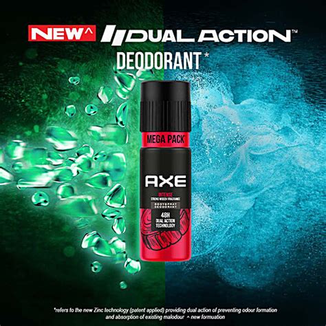 Buy Axe Body Spray Deodorant For Men Intense Dual Action Technology Strong Woody Fragrance