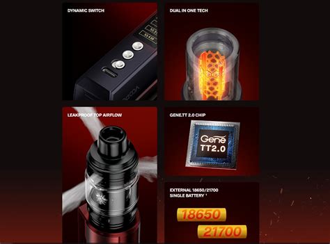 VooPoo Drag M100S Kit 5 5ml Red Black
