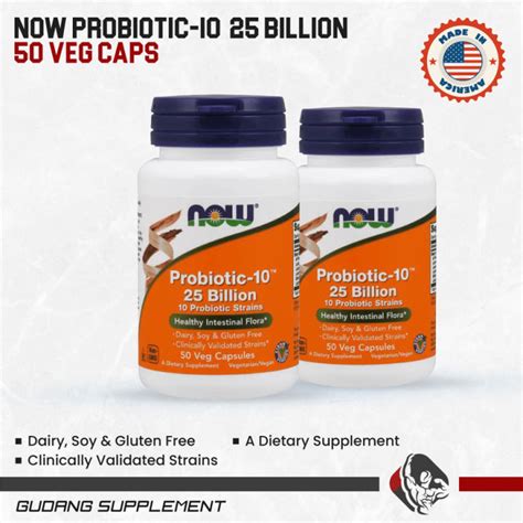 Now Foods Probiotic 10 25 Billion 50 Vegan Capsules Now Probiotic Gudang Supplemen Lazada