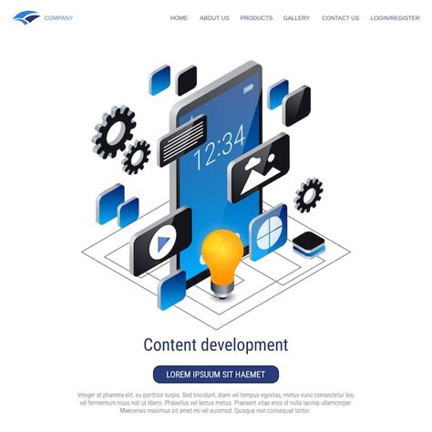 Premium Vector Content Management 3d Isometric Vector Concept