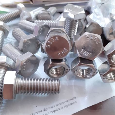 Jual Baut Mur Stainless 5 8 X 2 Inch Sus 304 Baut Sus Baut Ss Murah Bm