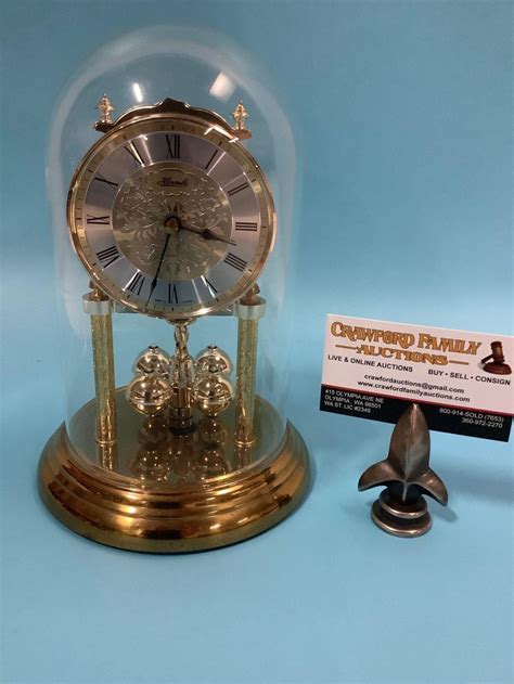 Sold Price Hermle Quartz Glass Dome Clock Made In Germany Tested