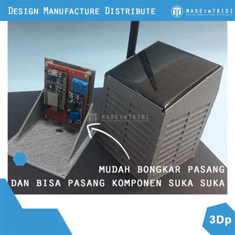 Jual Arduino Solar Powered Wifi Weather Station Pemantau Cuaca Putih