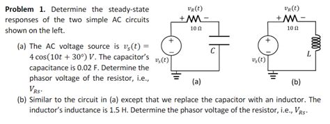 Solved Problem Determine The Steady State Vr T Chegg Com