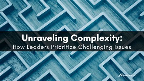 Unraveling Complexity How Leaders Prioritize Challenging Issues