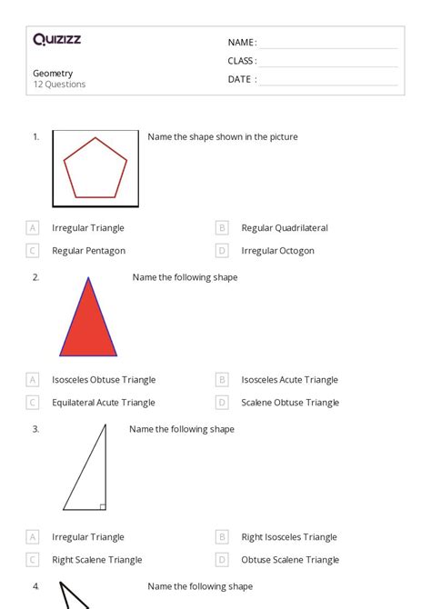 Geometry Worksheets For Th Class On Quizizz Free Printable