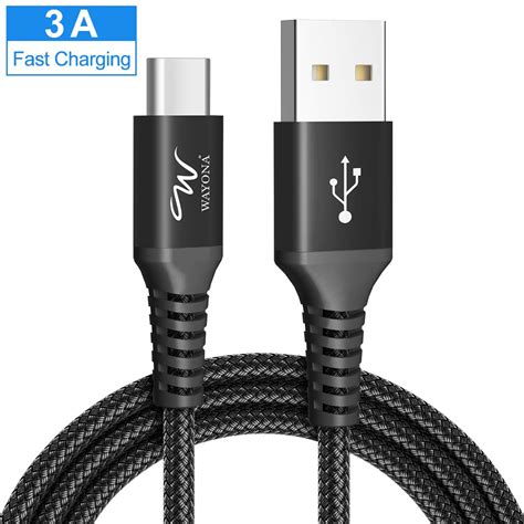 Wayona USB Type C Cable Nylon Braided USB C Quick Amazon In Electronics