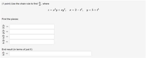 Solved 1 Point Suppose Z X2 Sin Y X 582 4t Y