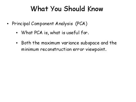 Principal Component Analysis PCA Learning Representations