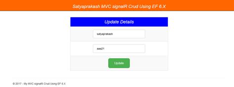 CRUD Operation In ASP NET MVC Razor Using SignalR And Entity Framework
