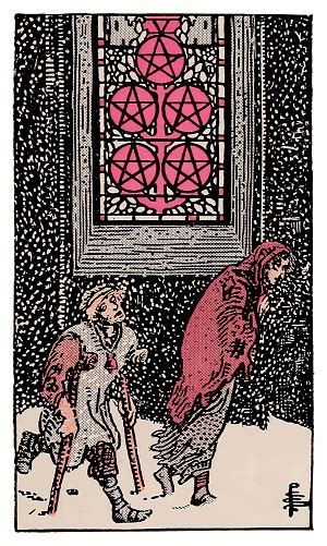 Five Of Pentacles Card Meaning Tarot Empowerment Academy