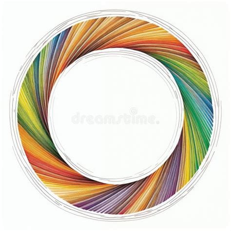 Empty Circle Frame On White Background Stock Illustration