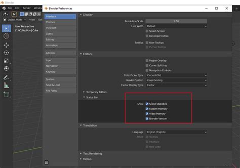 Turn On Render Statistics During Viewport Rendering Basics