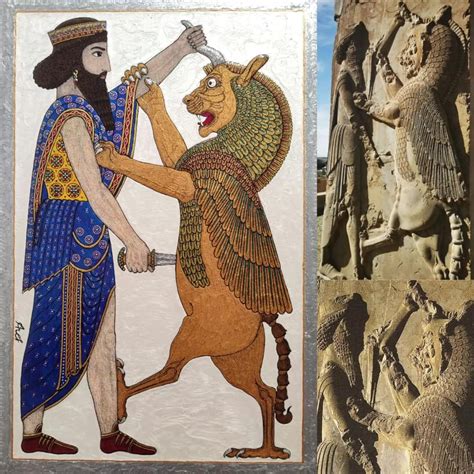 Ancient Persia Historical Map God King Xerxes Xerxes Art Ancient