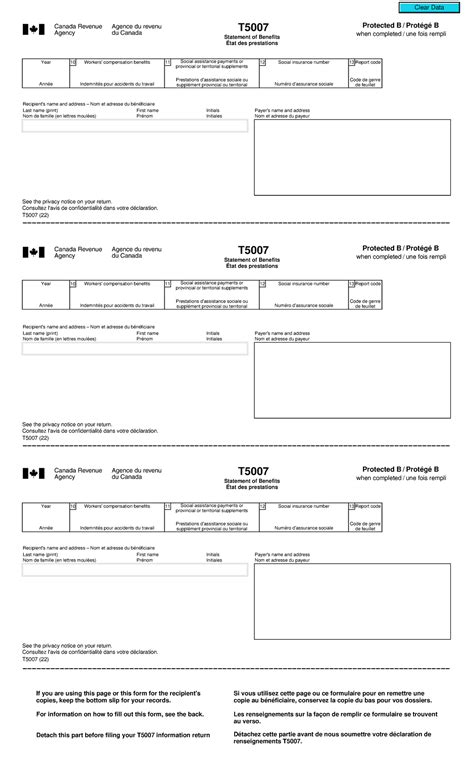 T Tax Slip Protected B When Completed Prot G B Une Fois