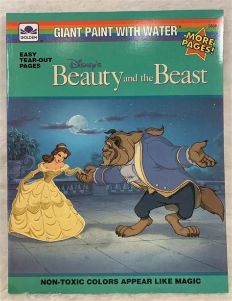 NEW DISNEY S BEAUTY The Beast Giant Paint W Water Golden Book 2858