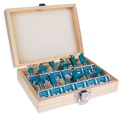 12 Pcs Router Bits Set 8mm Total Tools Qatar
