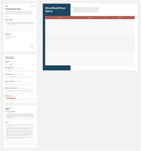 Who What When Matrix Implementation Template Miroverse