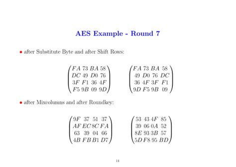 Aes Solved Example On Encryption All Rounds Pdf