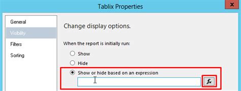 Reporting Services Table Visibility Ssrs Stack Overflow