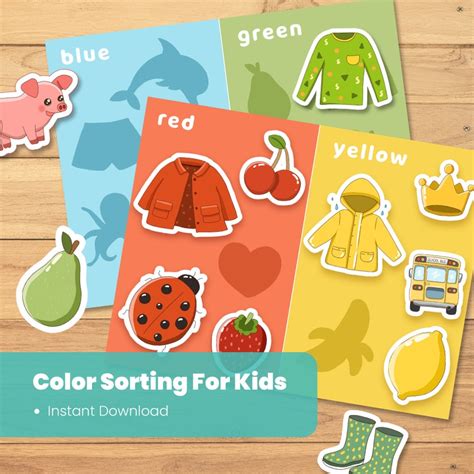 Color Sorting Matching Game Babe Busy Book Page Quiet Book Page Montessori Materials