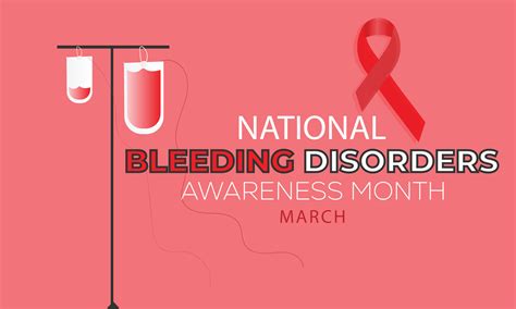 National Bleeding Disorders Awareness Month Background Banner Card Poster Template Vector
