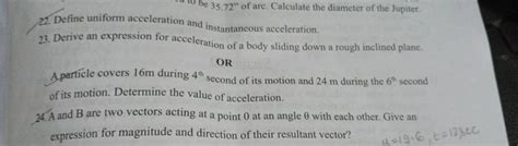 22 Define Uniform Acceleration And Instantaneous Acceleration Filo
