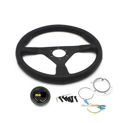 유니버설 엄마 14 인치 350mm 플랫 레이싱 스티어링 휠 섬유 가죽 레이싱 랠리 스포츠 스티어링 휠 도요타 로고 포함스티어링 휠 And 스티어링 중심