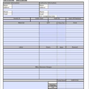 Construction Project Cost Breakdown Template Simple Minimal Editable Downloadable Printable Form