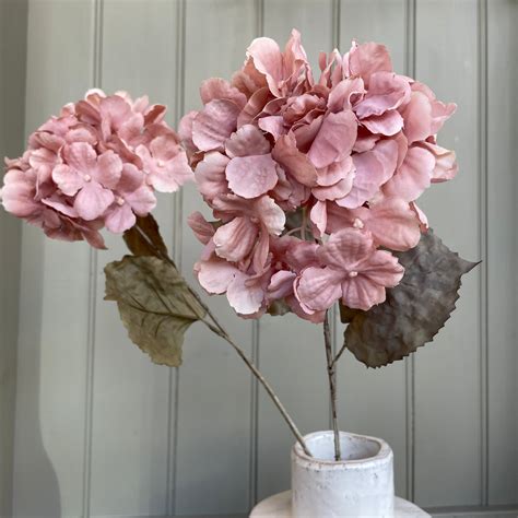 Hydrangea Stem Soft Mauve Pink Liv S Solihull