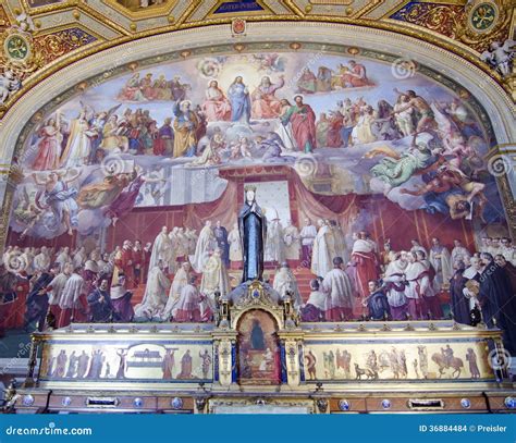 Vatican Museums Fresco Immaculate Conception Editorial Stock Image