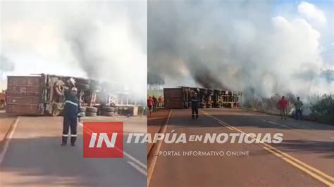Dos Personas Heridas De Gravedad Tras Vuelco De CamiÓn En Ruta Py06