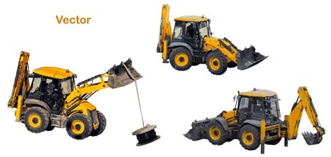 315 Backhoe Loader Lifted Bucket Stock Vectors And Vector Art
