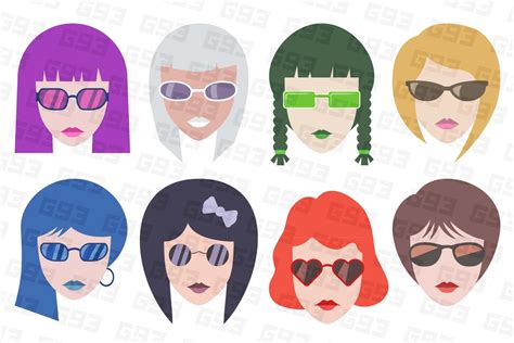 Girls In Sunglasses Graphic By G93 · Creative Fabrica