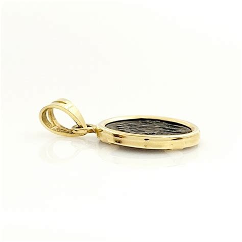 Widow S Mite Coin Pendant 14k Yellow Gold Bezel Es Gem
