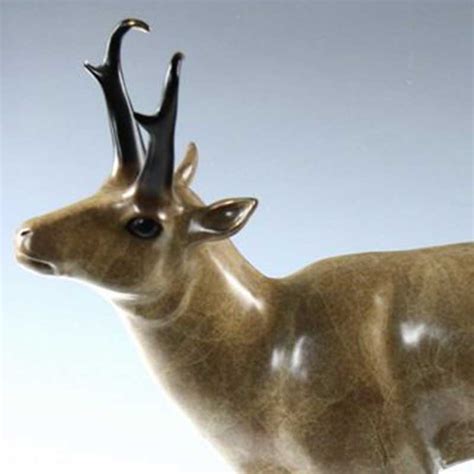Pronghorn Bronze Sculpture Ridge Runner Wildlife Bronze Sculptures By Robert Deurloo