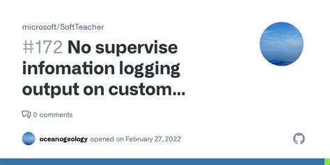 no supervise infomation logging output on custom dataset · issue 172