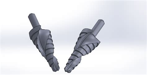 钻头、锥形钻、麻花钻、阶梯形钻54solidworks 2018模型图纸下载 懒石网