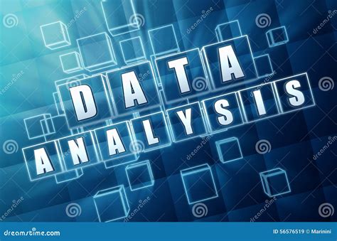 Data Analysis In Blue Glass Cubes Stock Illustration Illustration Of Discover Problem 56576519