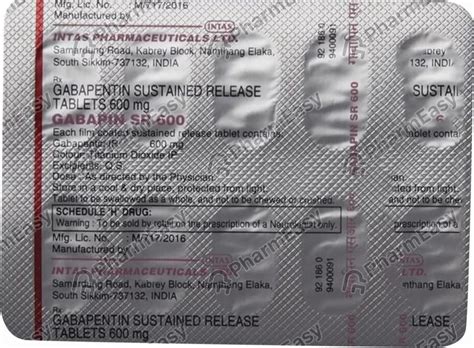 Gabapin 600 Sr Tablets At ₹ 1500 Box In Nagpur Id 2852719884862
