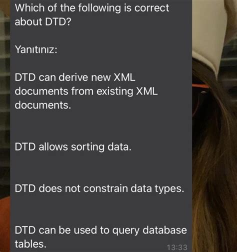 solved which of the following is correct about dtd