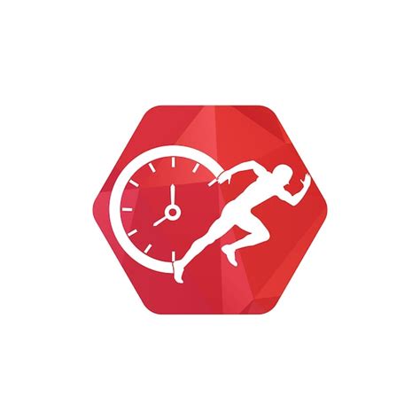 Premium Vector A Running Man With Clock Icon Immediate Icon Vector