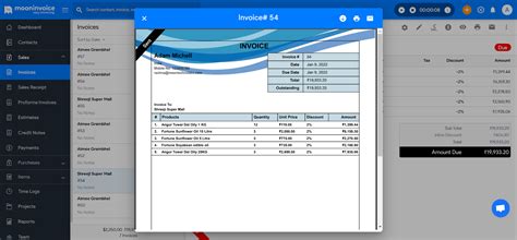 how can i preview the invoice moon invoice easy invoicing