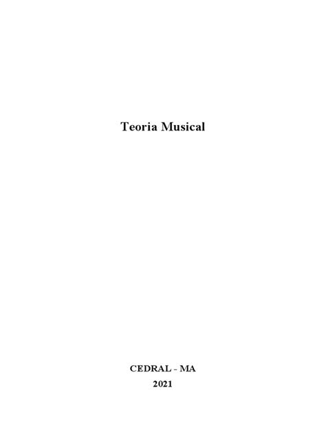 Apostila Teoria Musical Pdf Notação Musical Composições Musicais
