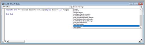 Microsoft Excel Execute A Macro When Clicking Or Selecting A Cell