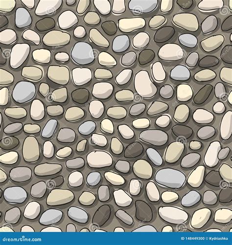 Pebble Background Seamless Pattern For Your Design Stock Vector